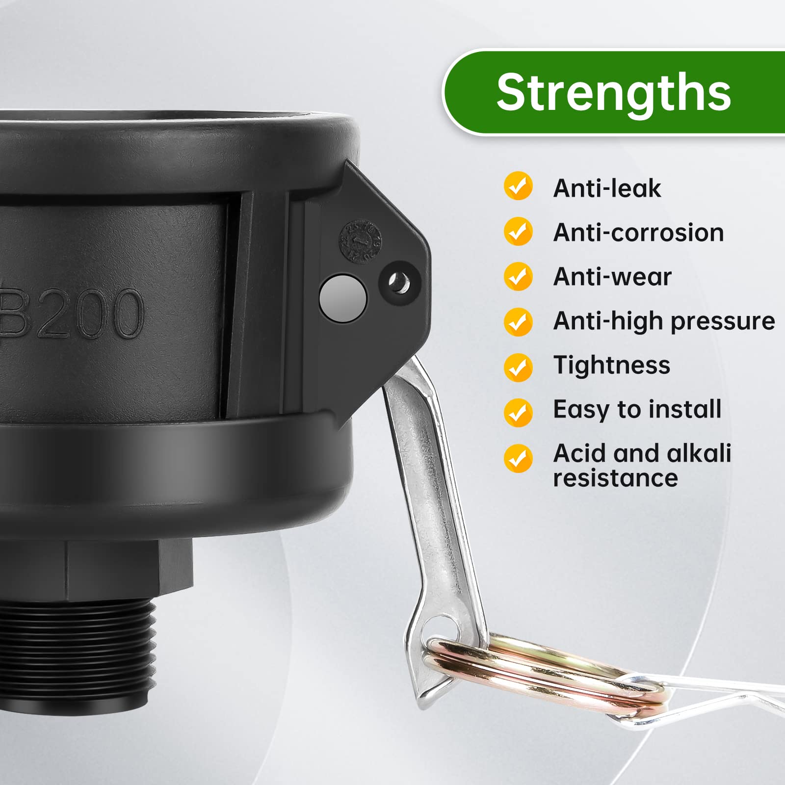 Snapklik.com : WADEO IBC Tote Adapter 2 PCS, 2" Cam Lock For 275-330 ...