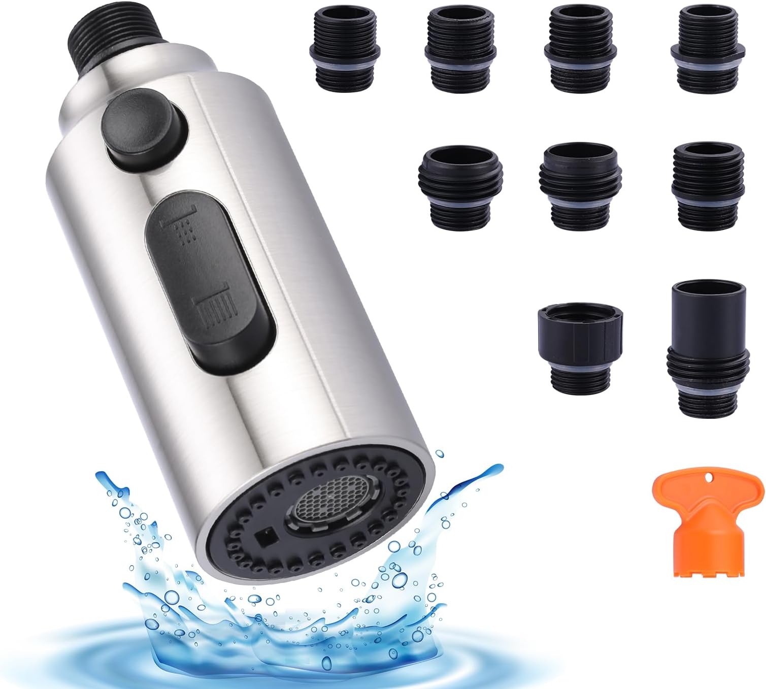 Amazon.com: Kitchen Sink Pull Down Faucet Spray Head Replacement Parts ...