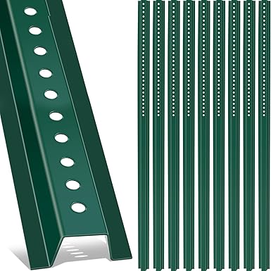 Gisafai 10 Pack 6 Ft U Channel Post for Signs Tall Steel Post with ...
