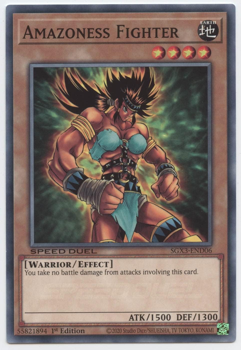 Amazon.com: Amazoness Fighter - SGX3-END06 - Common - 1st Edition : Toys & Games