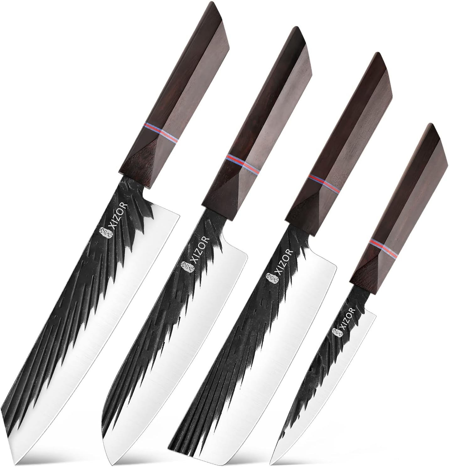 Amazon.com: XIZOR Premium Japanese Kitchen Knife Set 4-Piece High ...