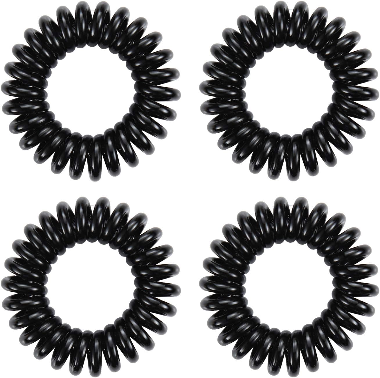 Hoyols Hair Rubber Band Creaseless Hair Coil Ties Spiral Accessories No ...