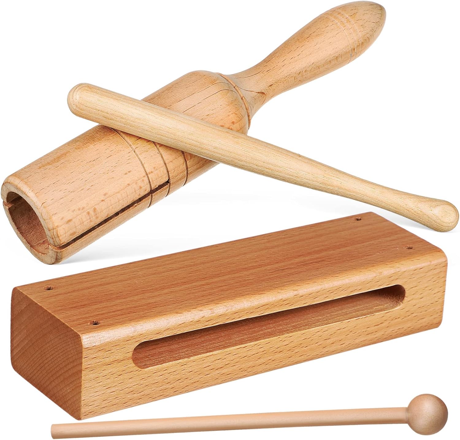 Amazon.com: Mikinona 2 Sets orff instrument music lummi sticks ...