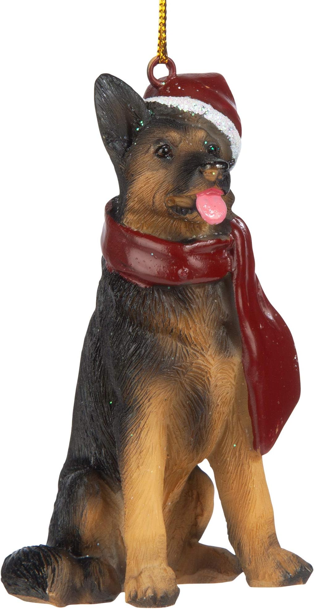 Amazon.com: German Shepherd Tiny One Christmas Ornament White : Home ...