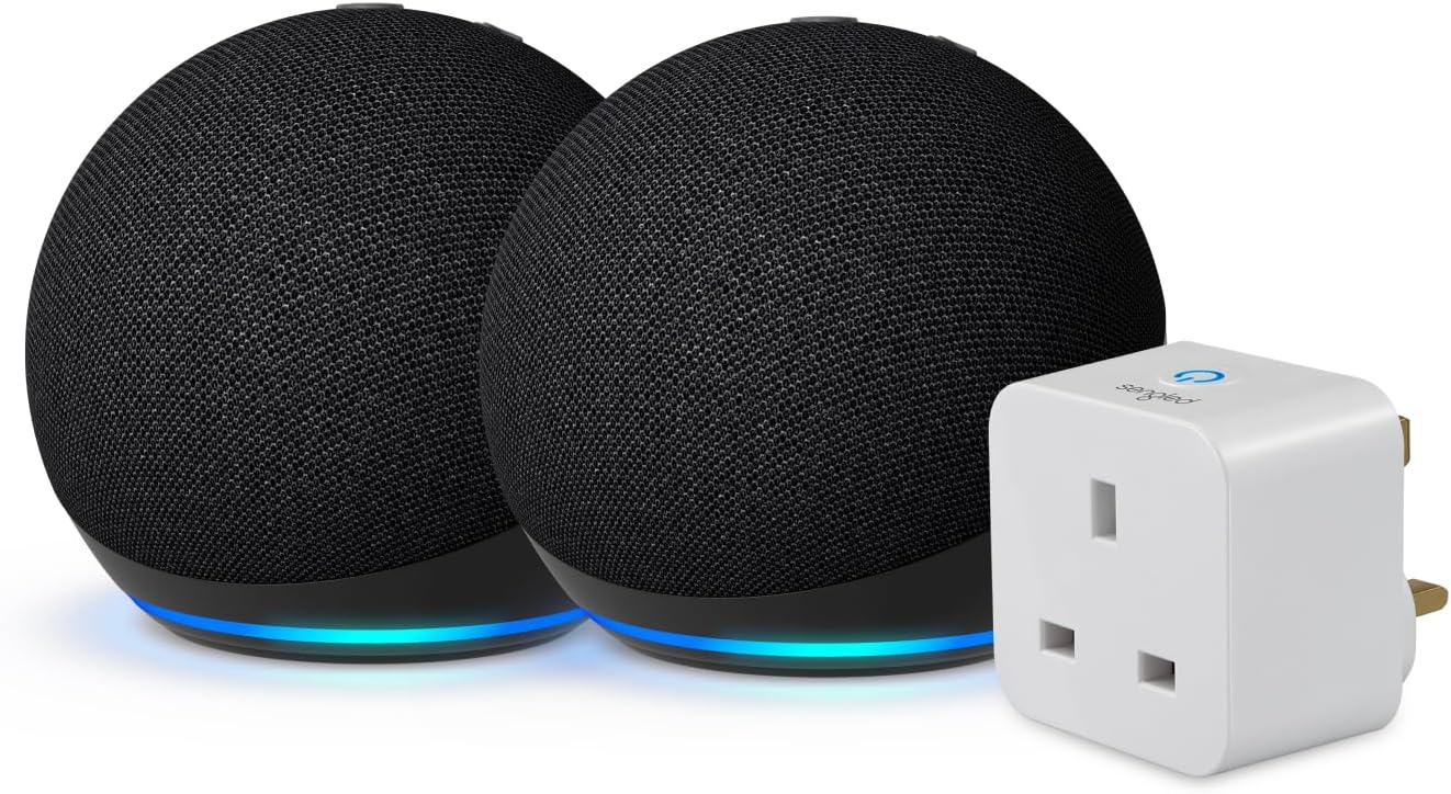 Echo Dot (5th generation) | Charcoal, 2-pack + Sengled Smart Plug ...