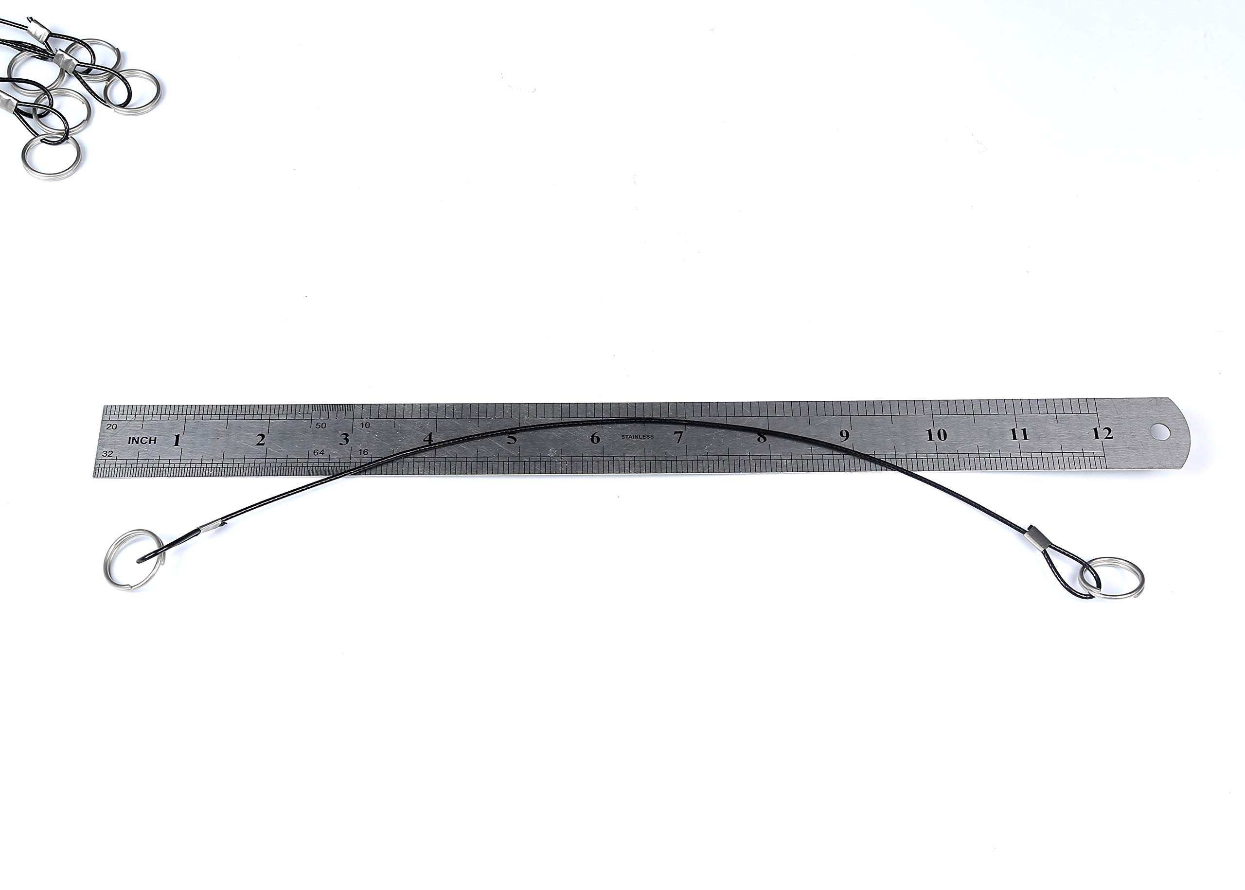 Snapklik.com : Lightweight Safety Lanyard Double Loops Cable Black ...