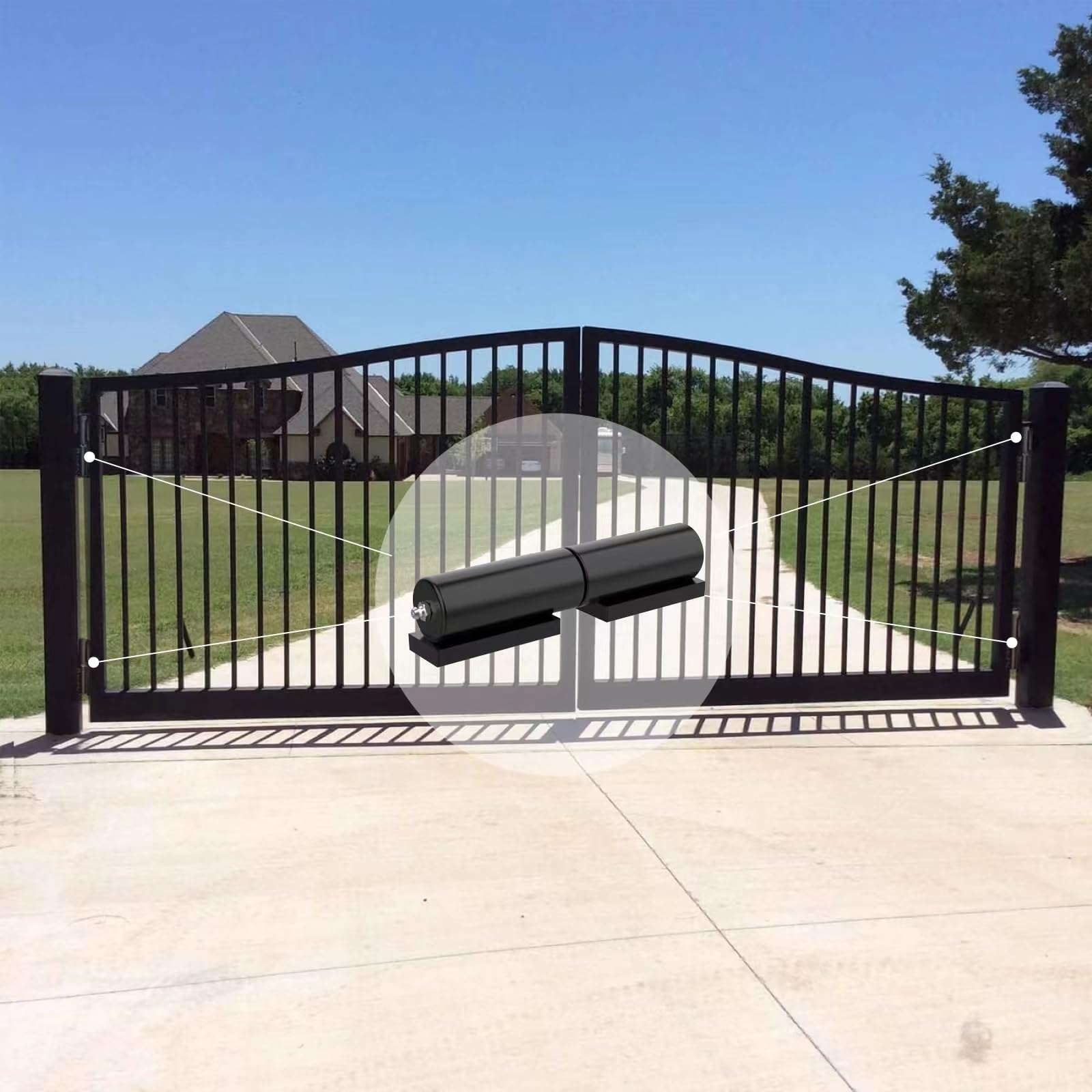 Snapklik.com : Heavy Duty Gate Hinges 7 Inches - Weld On Door Hinge ...