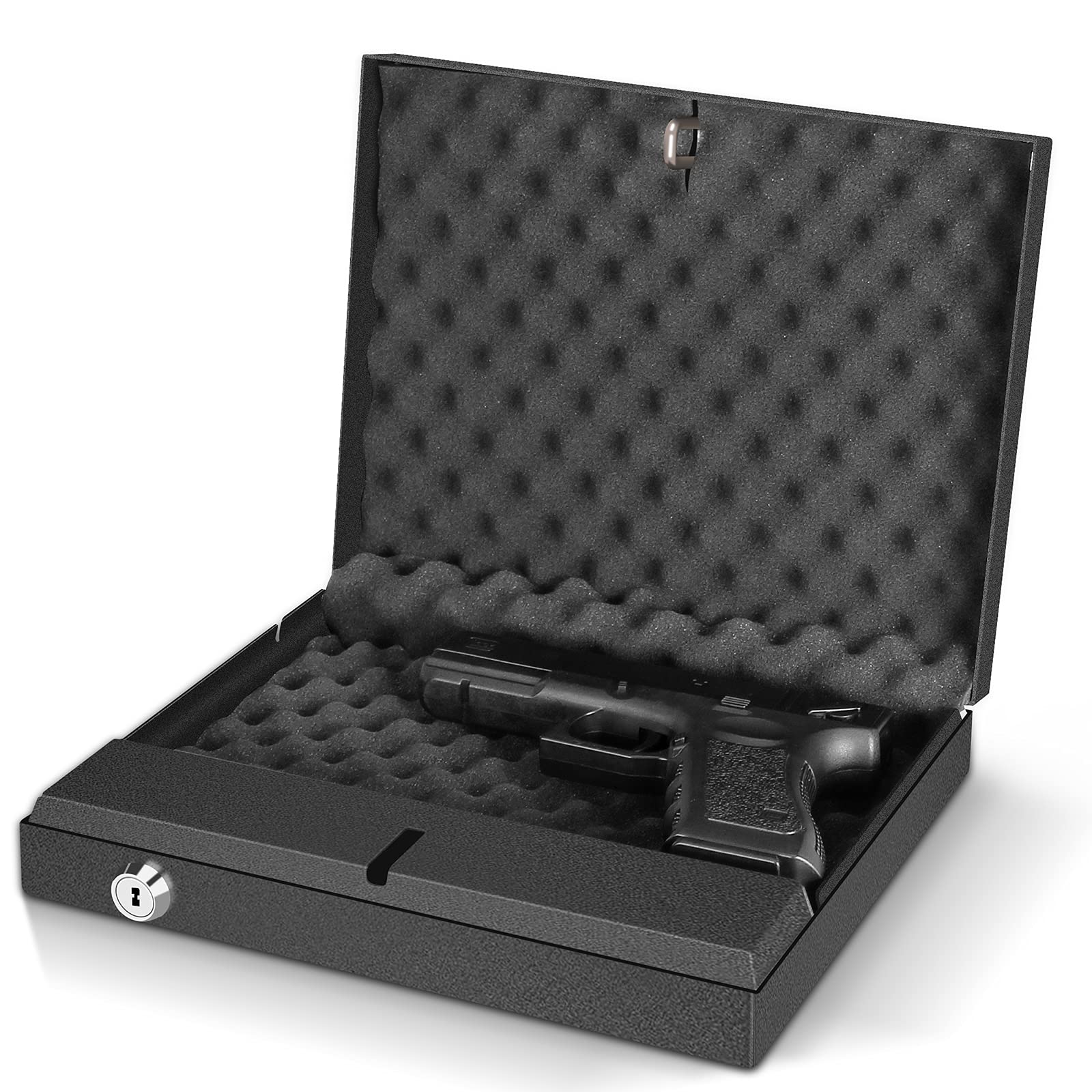Snapklik.com : Biometric Handgun Safe, Quick Access Pistol Safe Lock ...