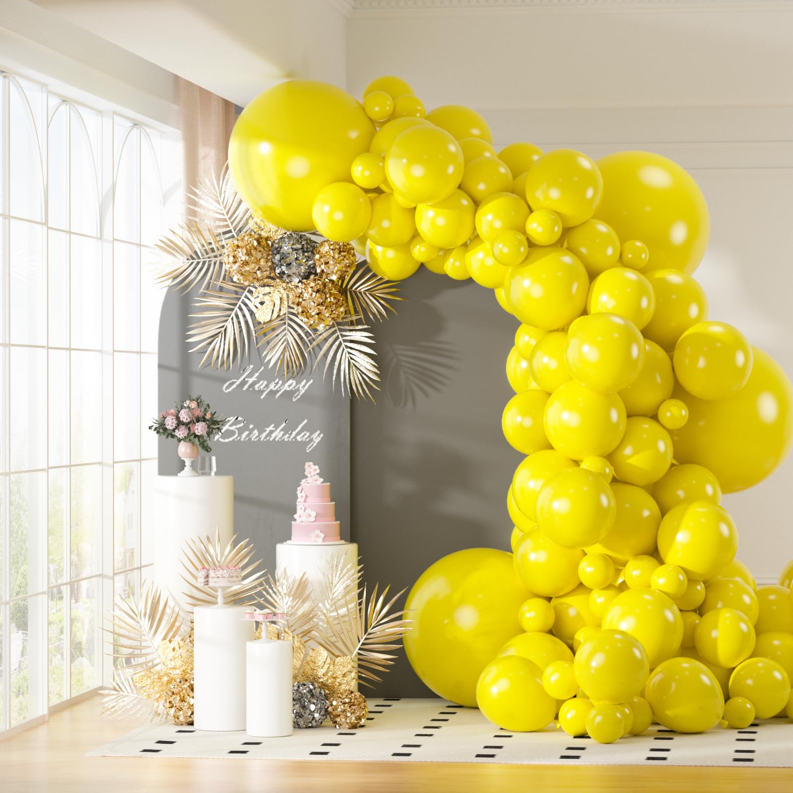 Amazon.com: 130pcs Yellow Balloons Garlands Kit, 18" 12" 10" 5 ...