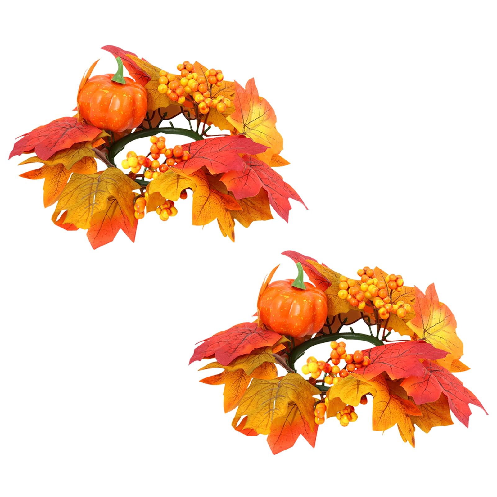 Amazon.com: Small Fall Wreath for Candlestick Table Centerpieces Candle ...