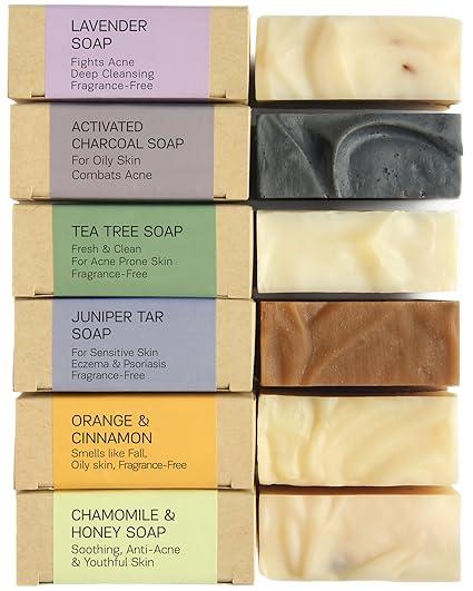 Amazon.com : AUTHENTIC BATH & SOAP Natural Bar Soap Set for Oily Skin ...