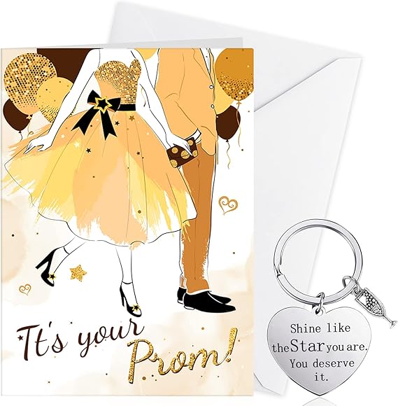 DPKOW Prom Card for Her Him Prom Card for Daughter Granddaughter Sister ...