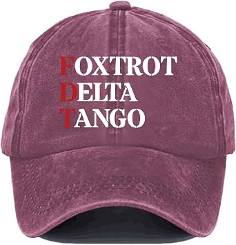 Foxtrot Delta Tango Hat Foxtrot Delta Tango Baseball Cap Funny Hat ...