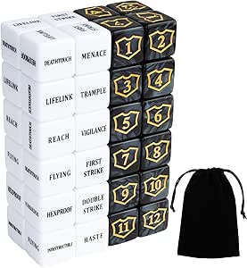 Amazon.com: 48 Pieces Shield MTG Dice Counters Ability Keywords Counter ...
