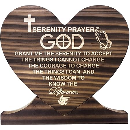 Amazon.com : Serenity Prayer Inspirational Quote Wood Sign, Gift Wood ...