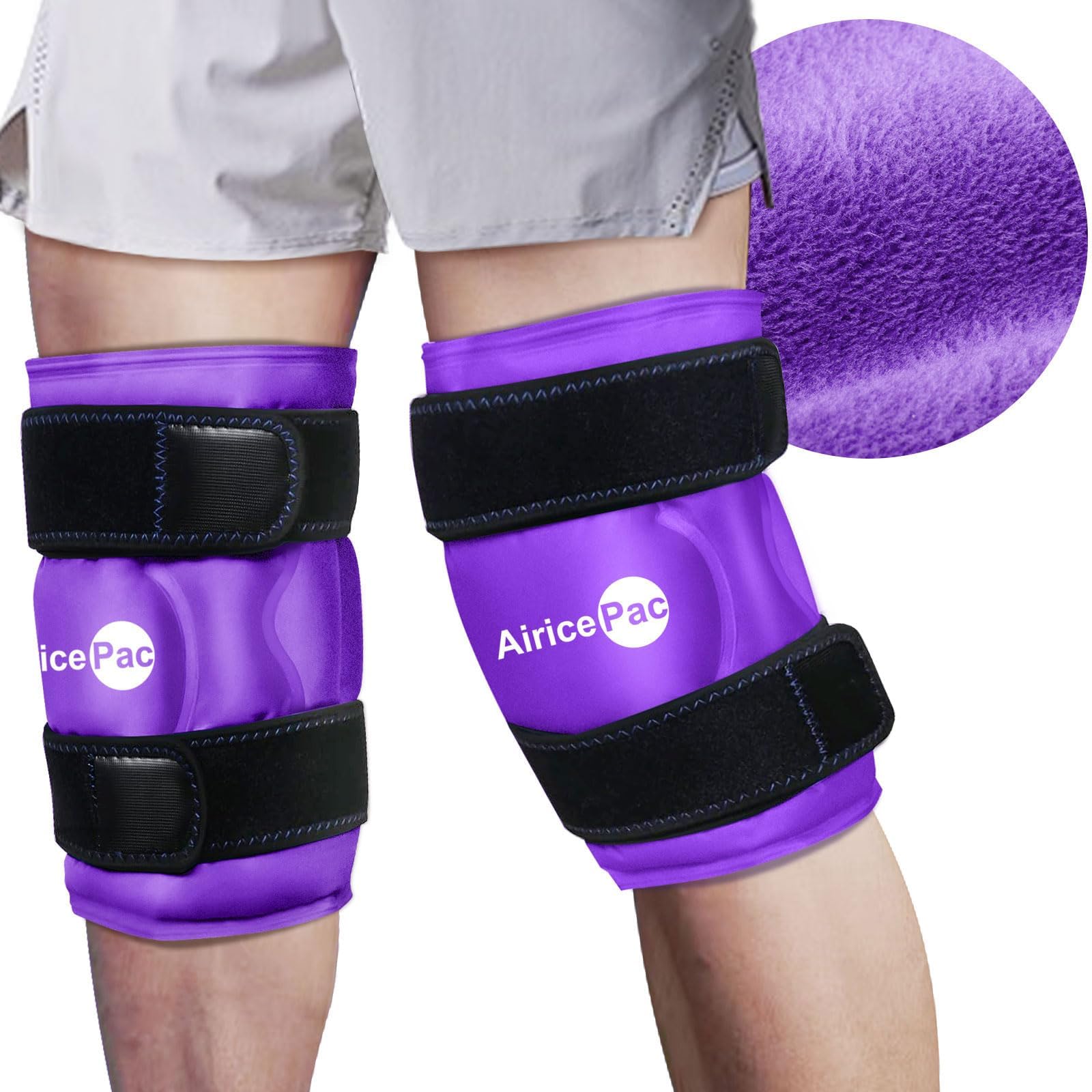 Amazon.com: AiricePac 2 Ice Pack for Knee Pain Relief, Reusable Gel Ice ...