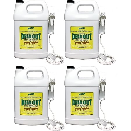 Amazon.com: Deer Out 1 Gallon Ready-to-Use Deer Repellent (Pack of 4 ...