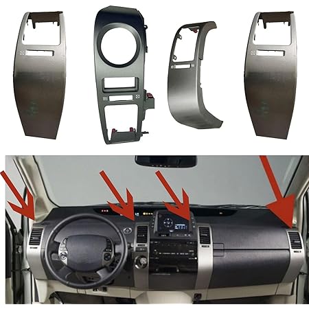 Amazon.com: 4Pcs Car A/C Dashboard Air Vents Trim Plate Panel Middle ...