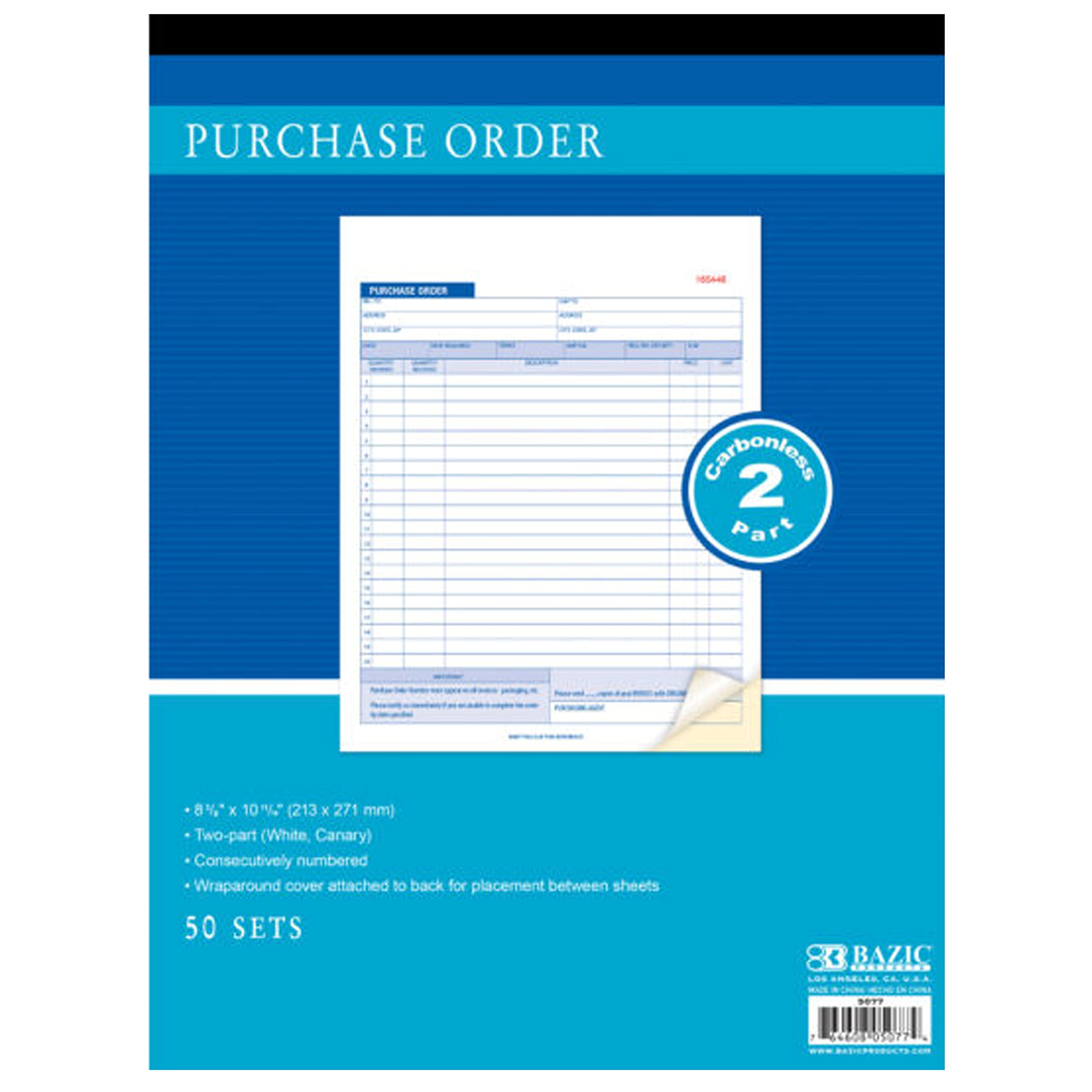 Amazon.com : 12 Purchase Order 2 Part 50 Set Receipt Book Invoice ...