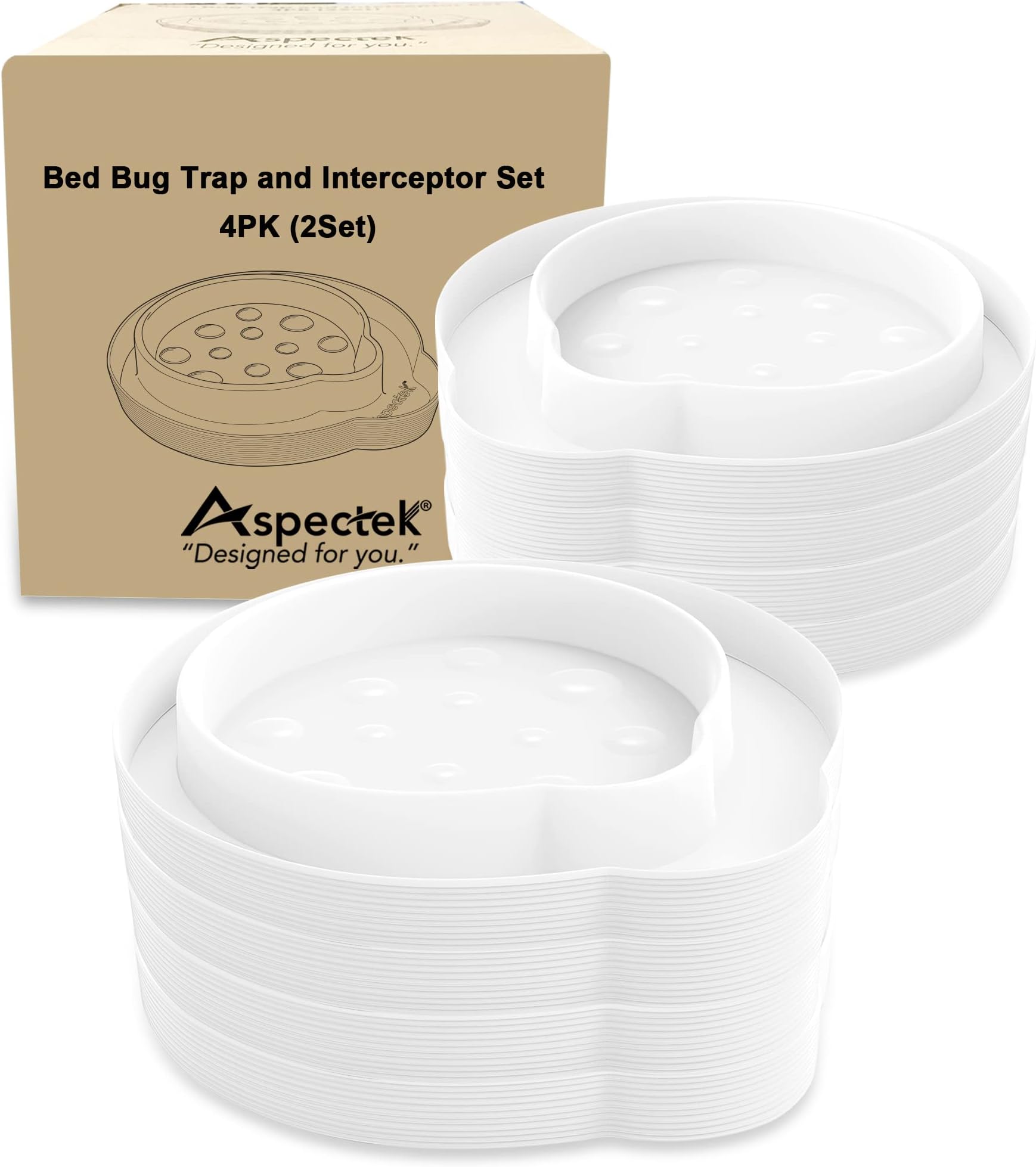 Trampa para chinches de cama, paquete de 12 | Interceptores TruGuard X ...