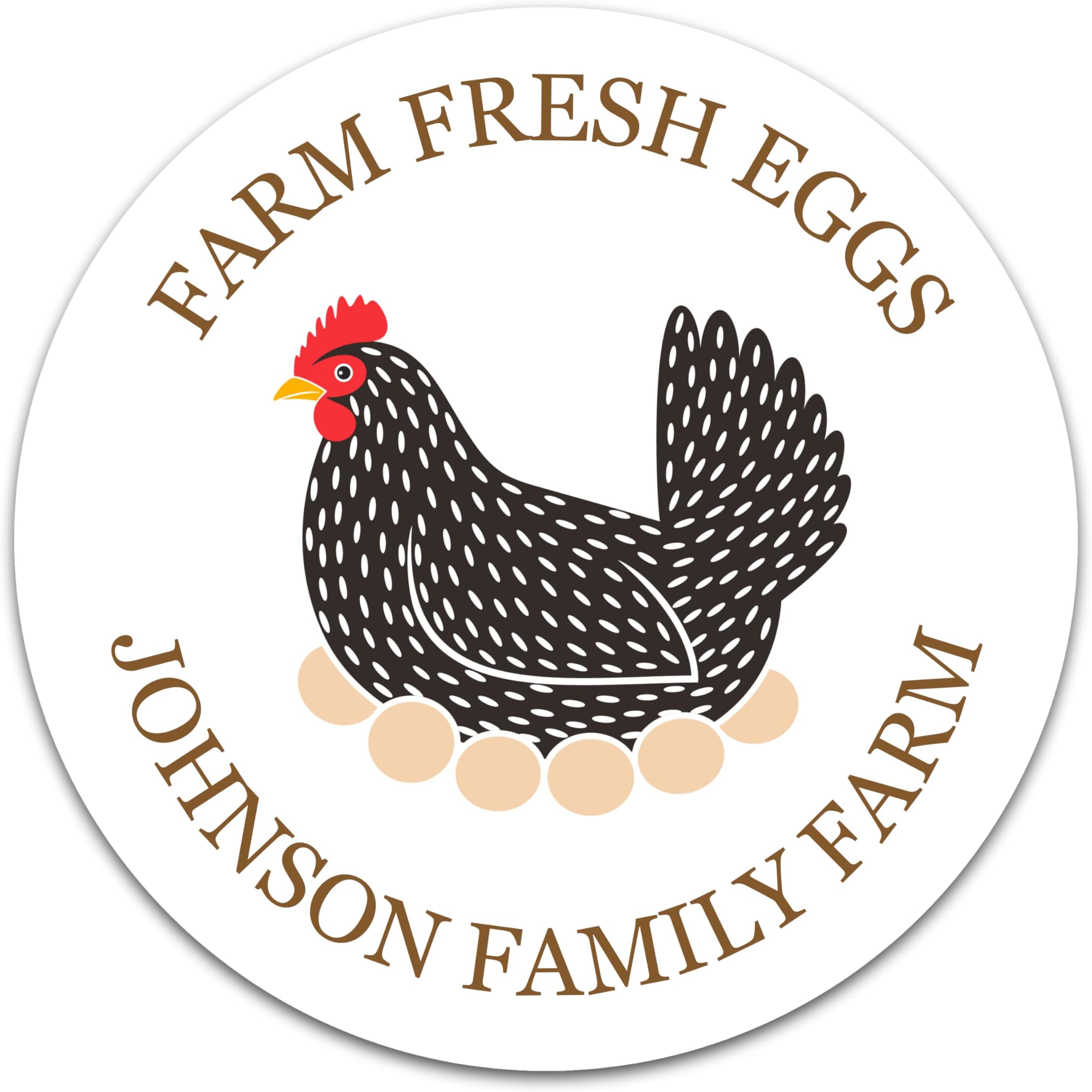 Amazon.com : Personalized Egg Carton Labels - Custom Farm Fresh Egg ...