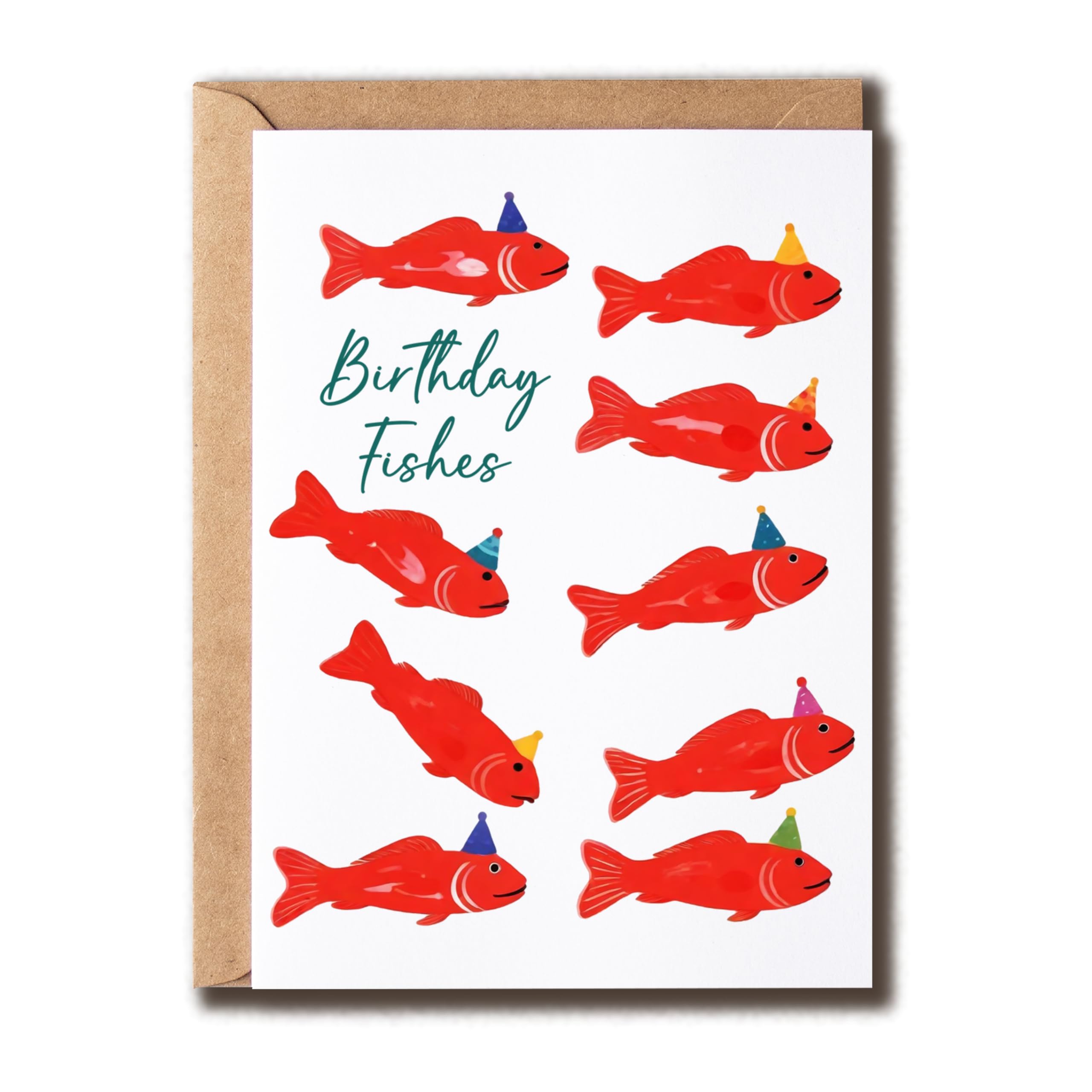 Amazon.com : SNMDesigns Hilarious Red Fish Card - Birthday Fishes Fun ...