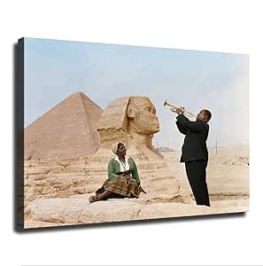 Amazon.com: LxHlxs Louis Armstrong Wife Sphinx Pyramid Egypt 1961 ...