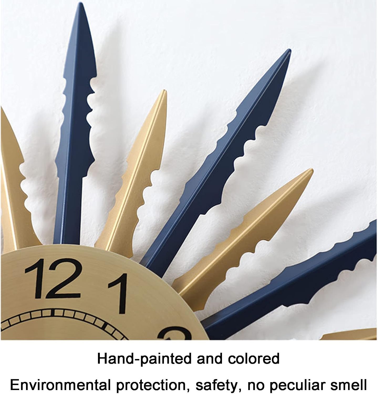 Wall Clocks for Living Room Decor Large 3D Metal Wall Clock, Sunburst ...