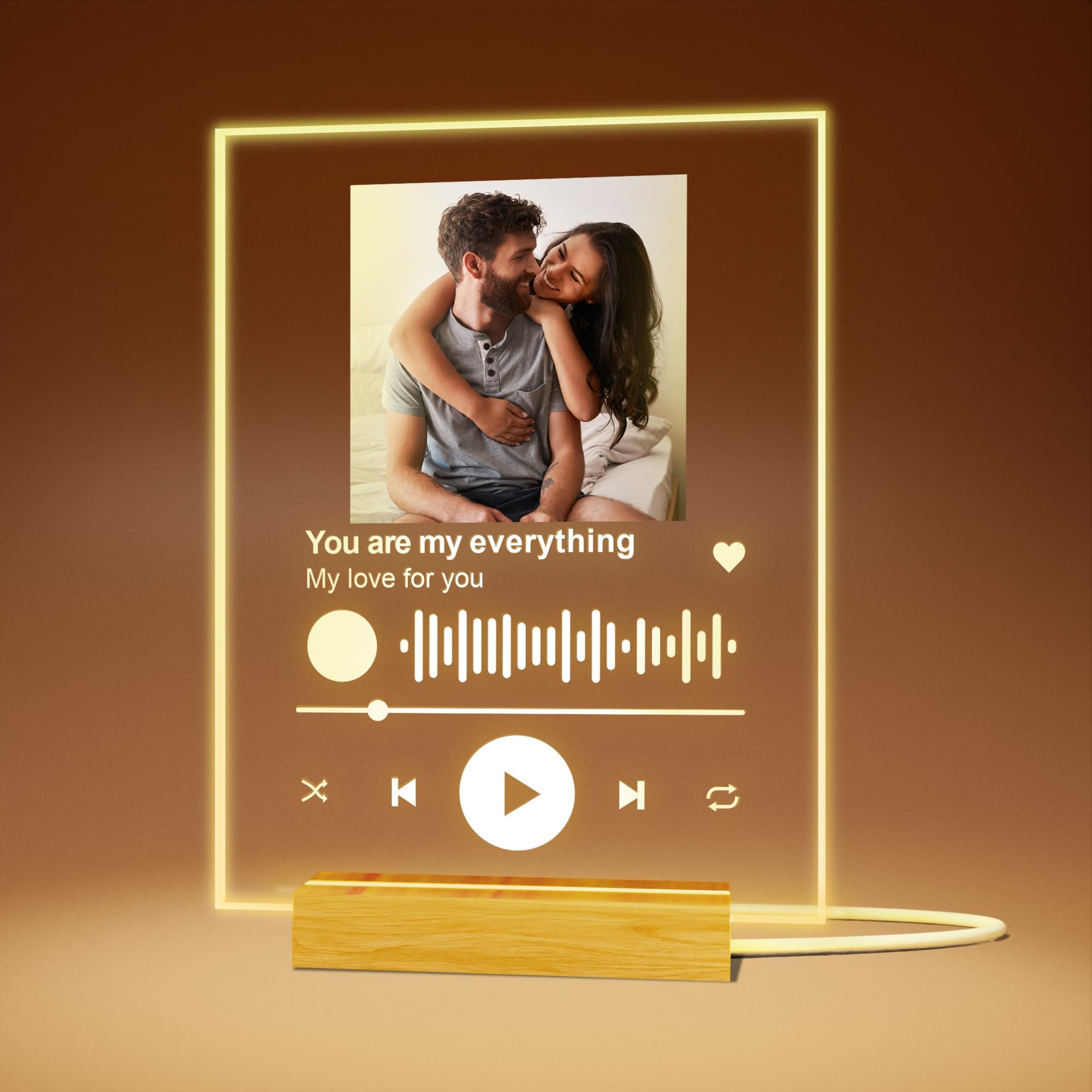 Amazon.com: ShineSand Custom Spotify Plaque with Picture, Personalized ...