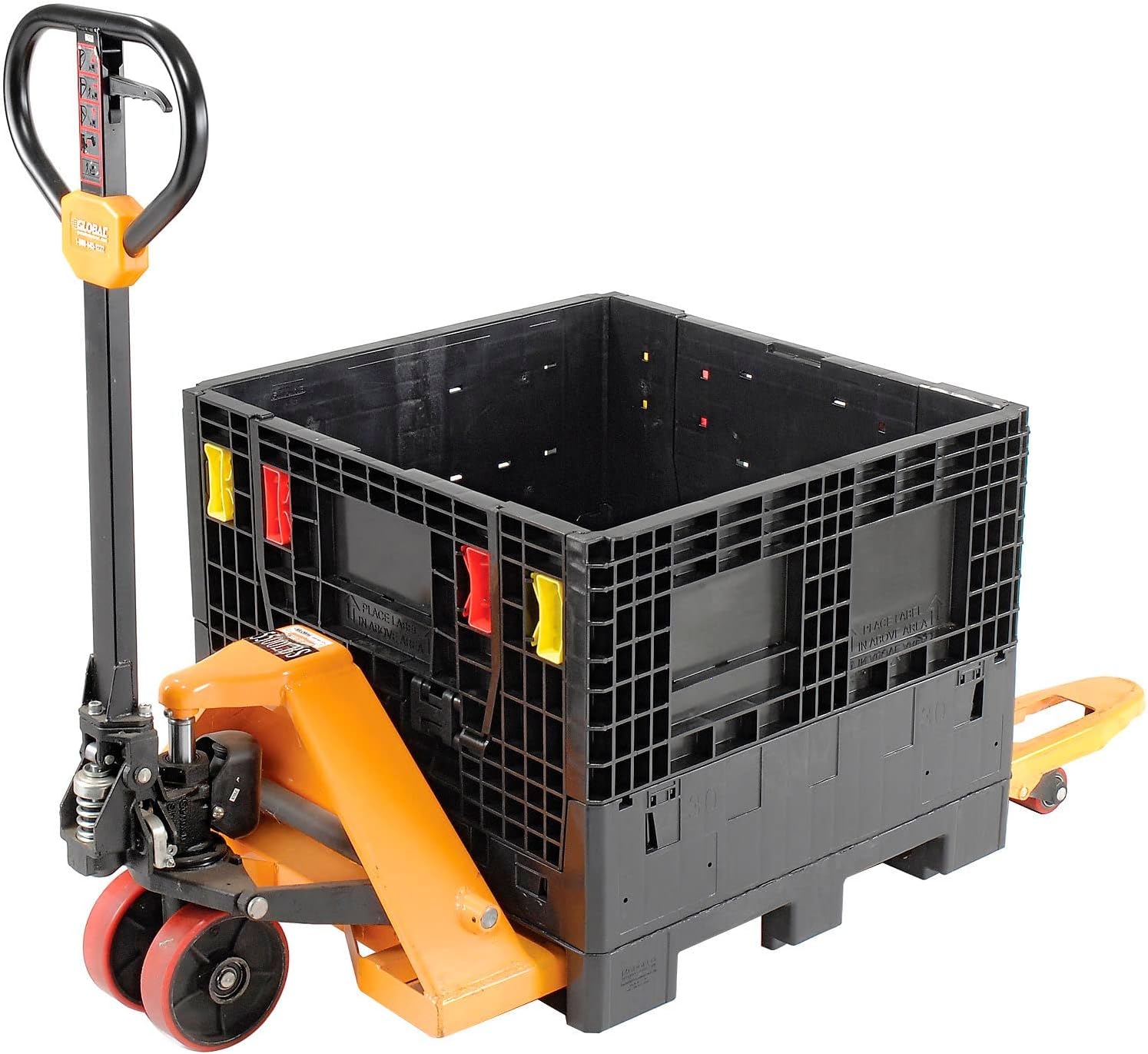 Global Industrial Plastic Folding Bulk Shipping Container, 32x30x25 ...