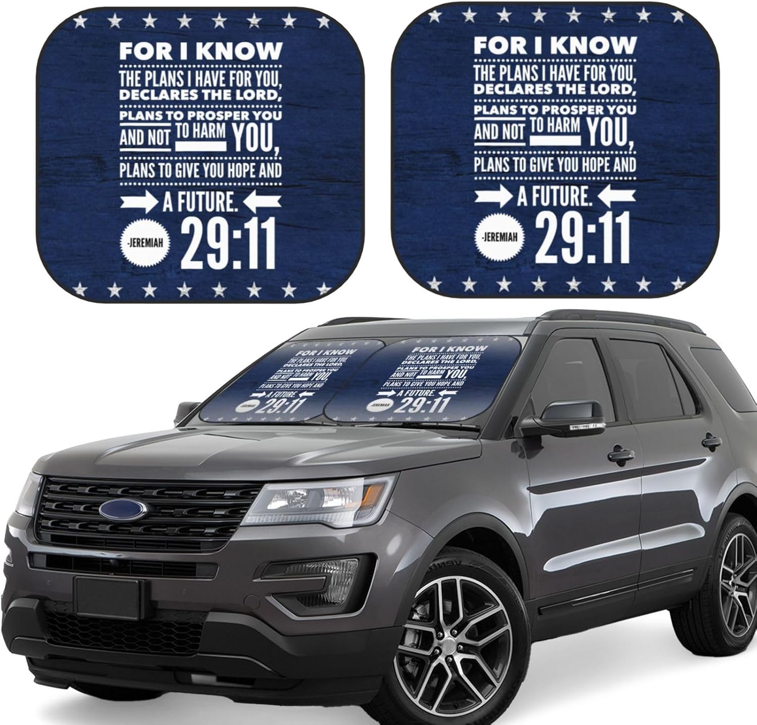 Amazon.com: 2Pcs Jeremiah 29:11 Bible Verse Quote Christian Faith ...