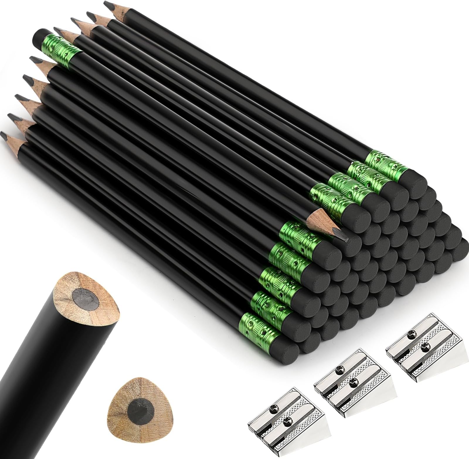 Amazon.com : Ticonderoga Tri-Conderoga Triangular Pencils, Wood-Cased ...