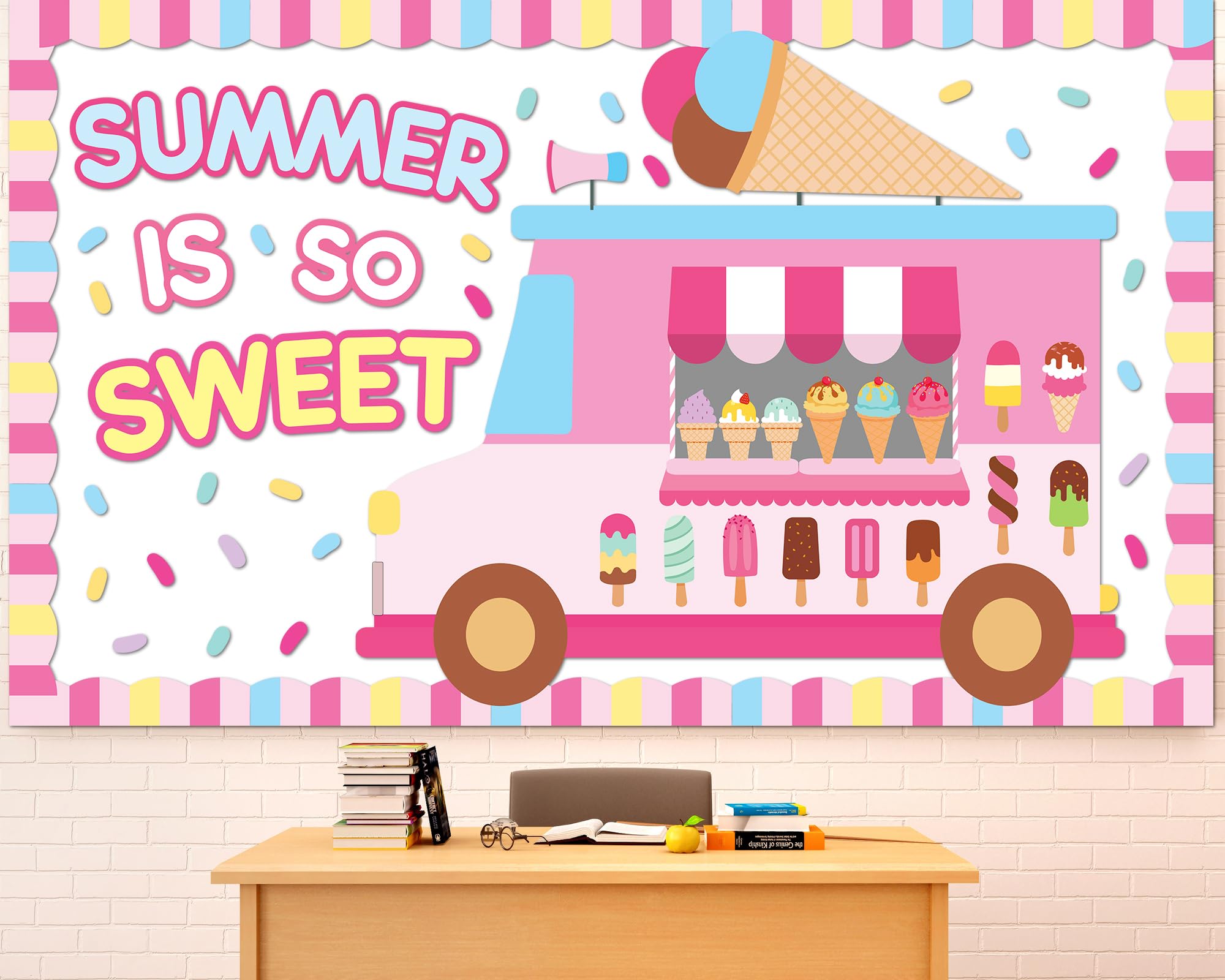 Amazon.com : Ice Cream Bulletin Board Decoration Set Summer is Sweet ...