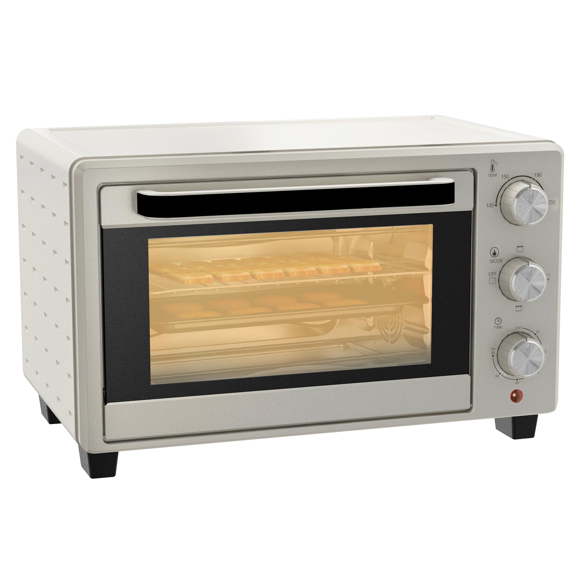 HOMCOM Minibackofen 21L mit 1 Drahtgestell und 1 Backblech 3 Kochmodi ...