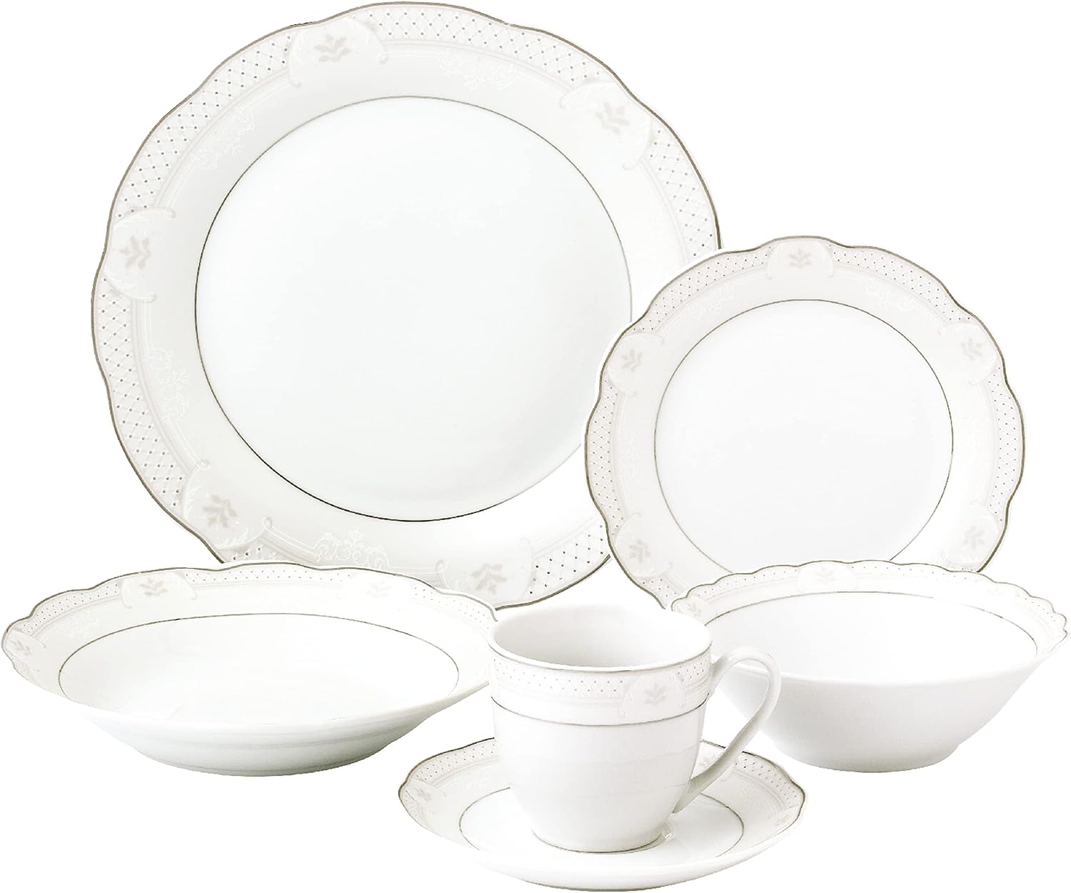 Amazon.com | Stylish and Elegant 24 Pieces Porcelain Dinnerware Set ...
