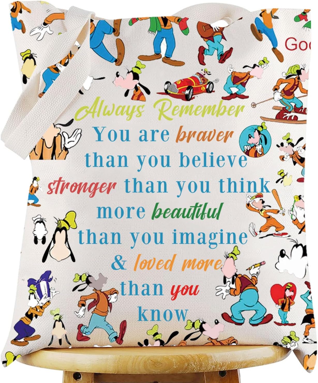 Amazon.com: WZMPA Goofy Cosmetic Bag Goofy Fans Gift You Are Braver ...