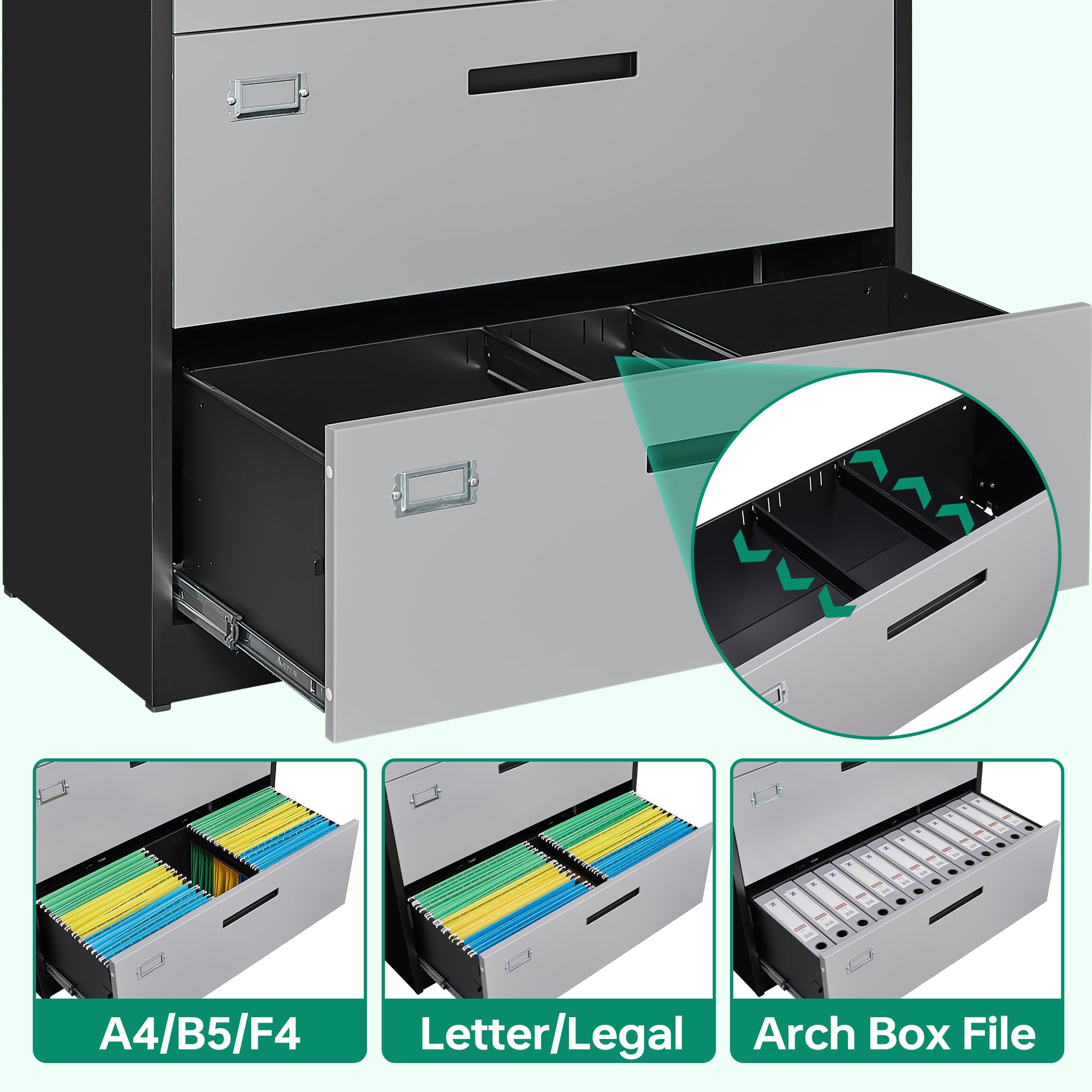 Snapklik.com : Letaya File Cabinets For Home Office,4 Drawer Metal ...