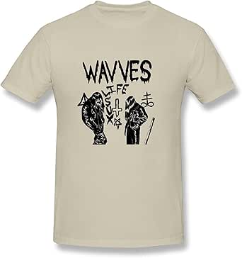 Men's Cool Style Organic Cotton Wavves T-shirt Size M Color Natural ...
