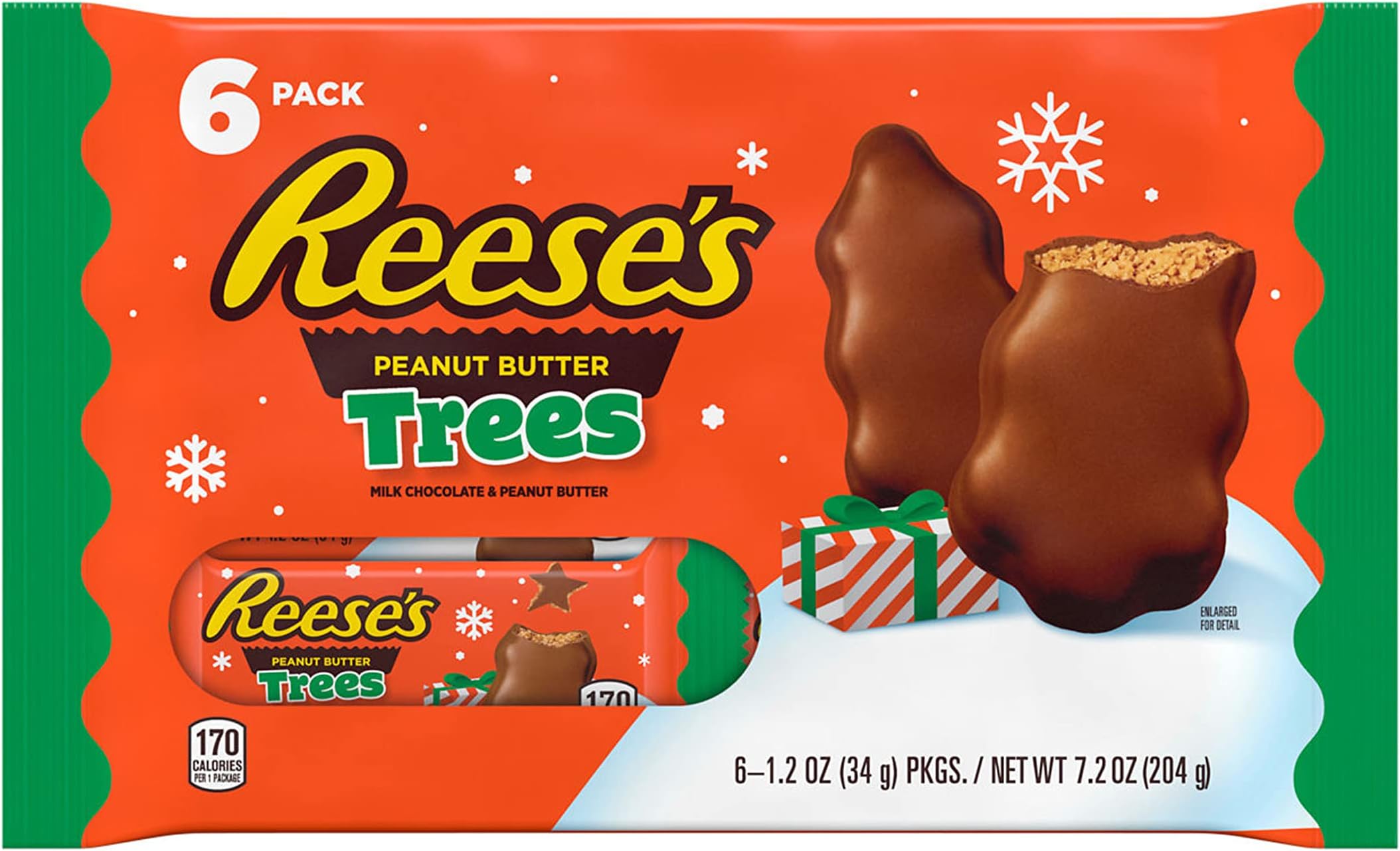 Amazon.com: REESE'S Milk Chocolate Peanut Butter Trees, Christmas Candy ...