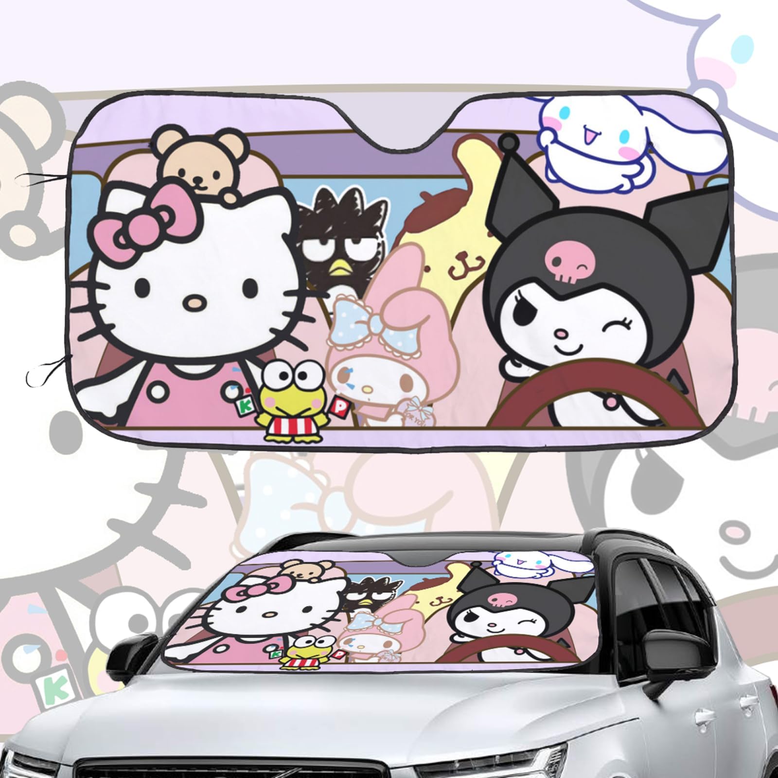 Amazon.com: Hello Kitty KIT3014 Small Sun Shades for Cars, Black ...