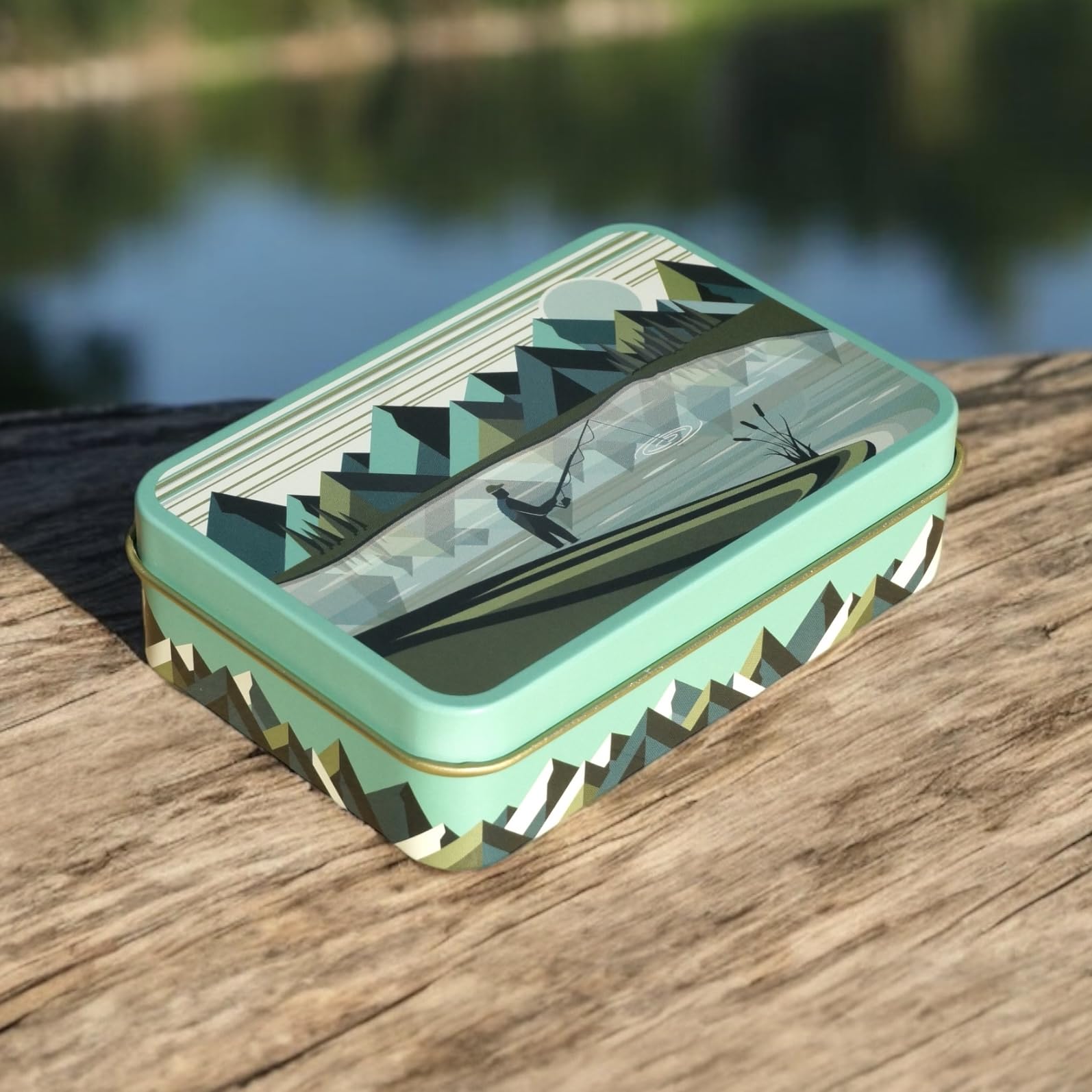TINIT Fishing Tin Tackle Bait Box Gift Metal Mens Dad Fathers Day ...