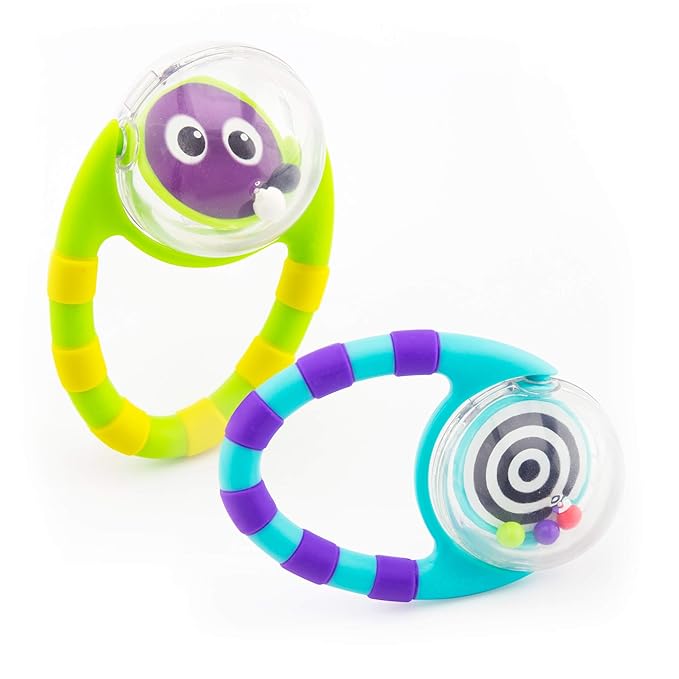 Amazon.com : Sassy Flip & Grip Rattle | Value 2 Pack | Developmental ...