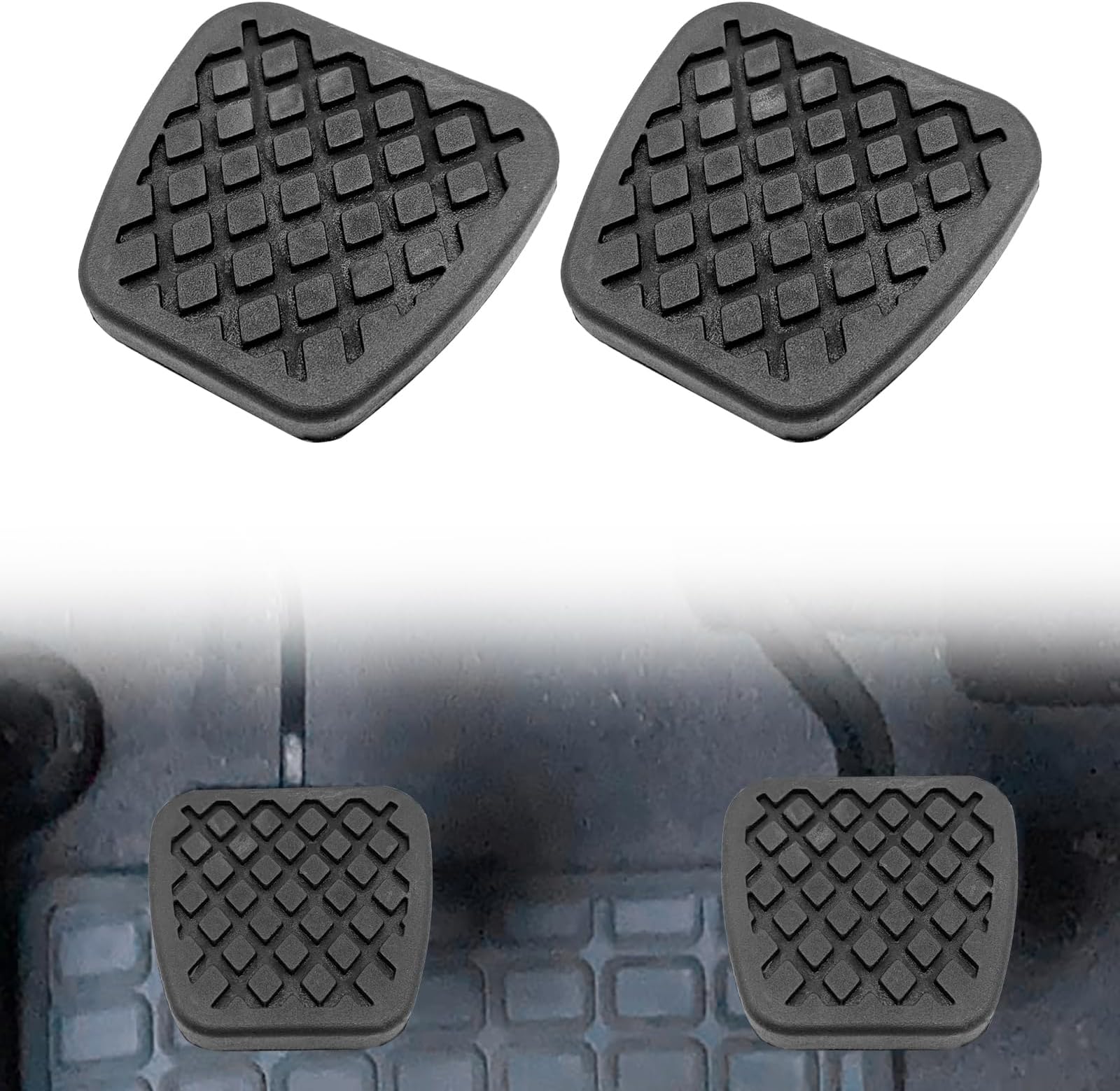 Amazon.com: 2 x Brake & Clutch Pedal Pad - Rubber Cover Pedal Pad Cover ...