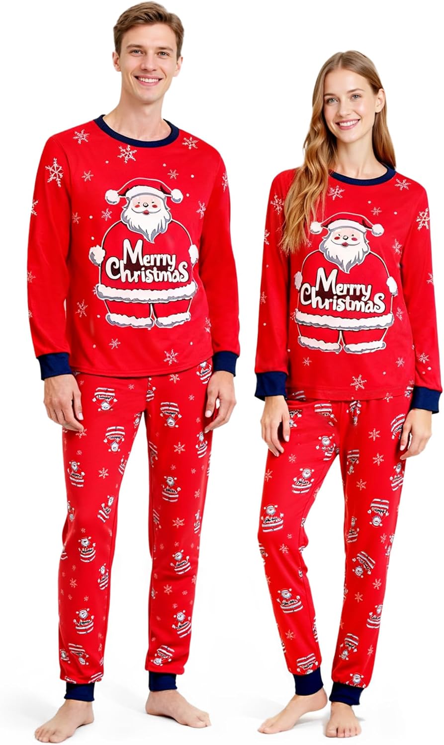 DECOVICI Christmas Pajamas Men Women 1 Pack, Family Christmas Jammies ...