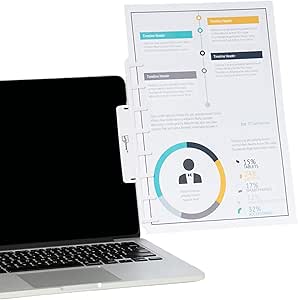 Note Tower Monitor Document Paper Holder for Typing | Clips to Laptops ...