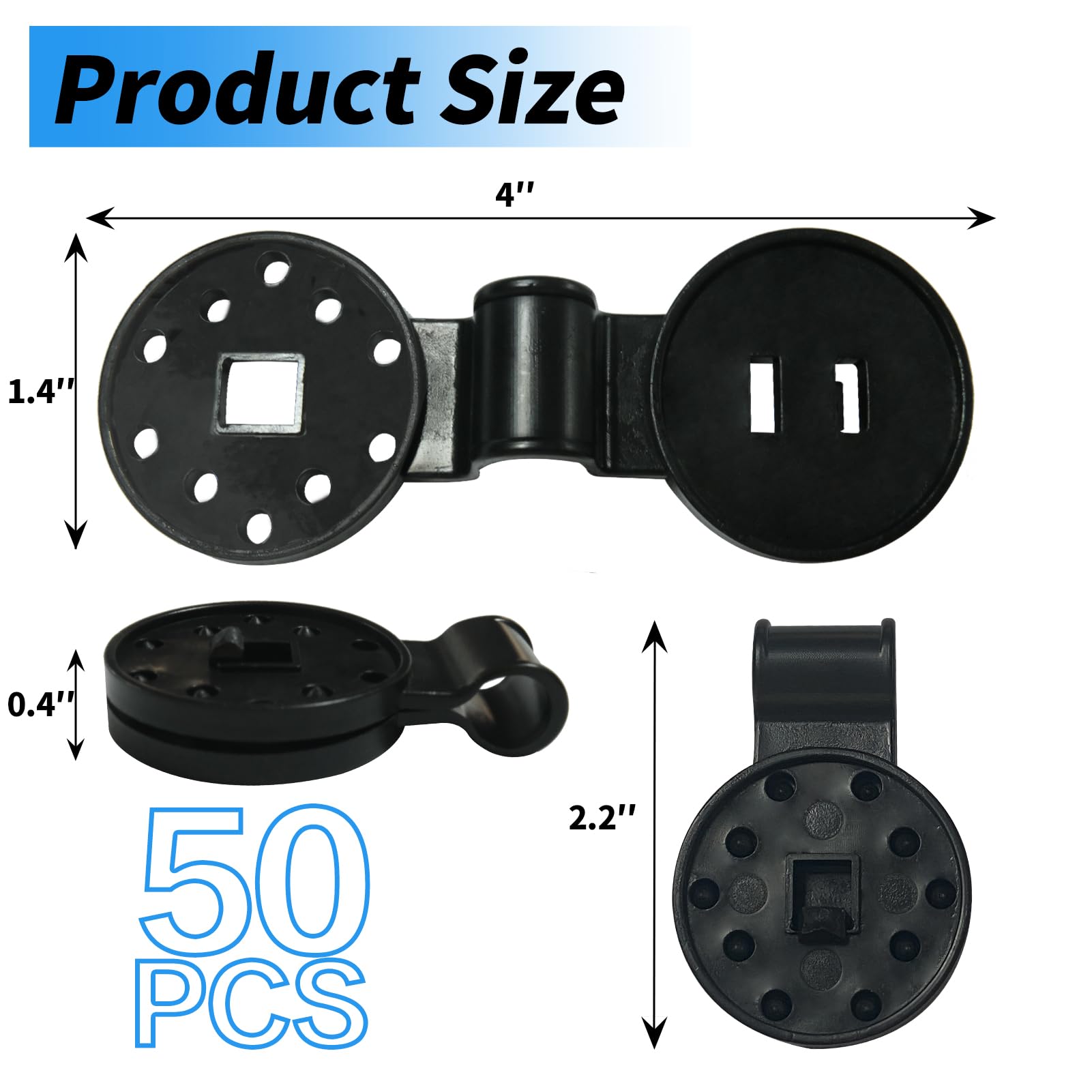 Snapklik.com : 50 Pack Shade Cloth Plastic Clips Heavy Duty Lock Grip ...