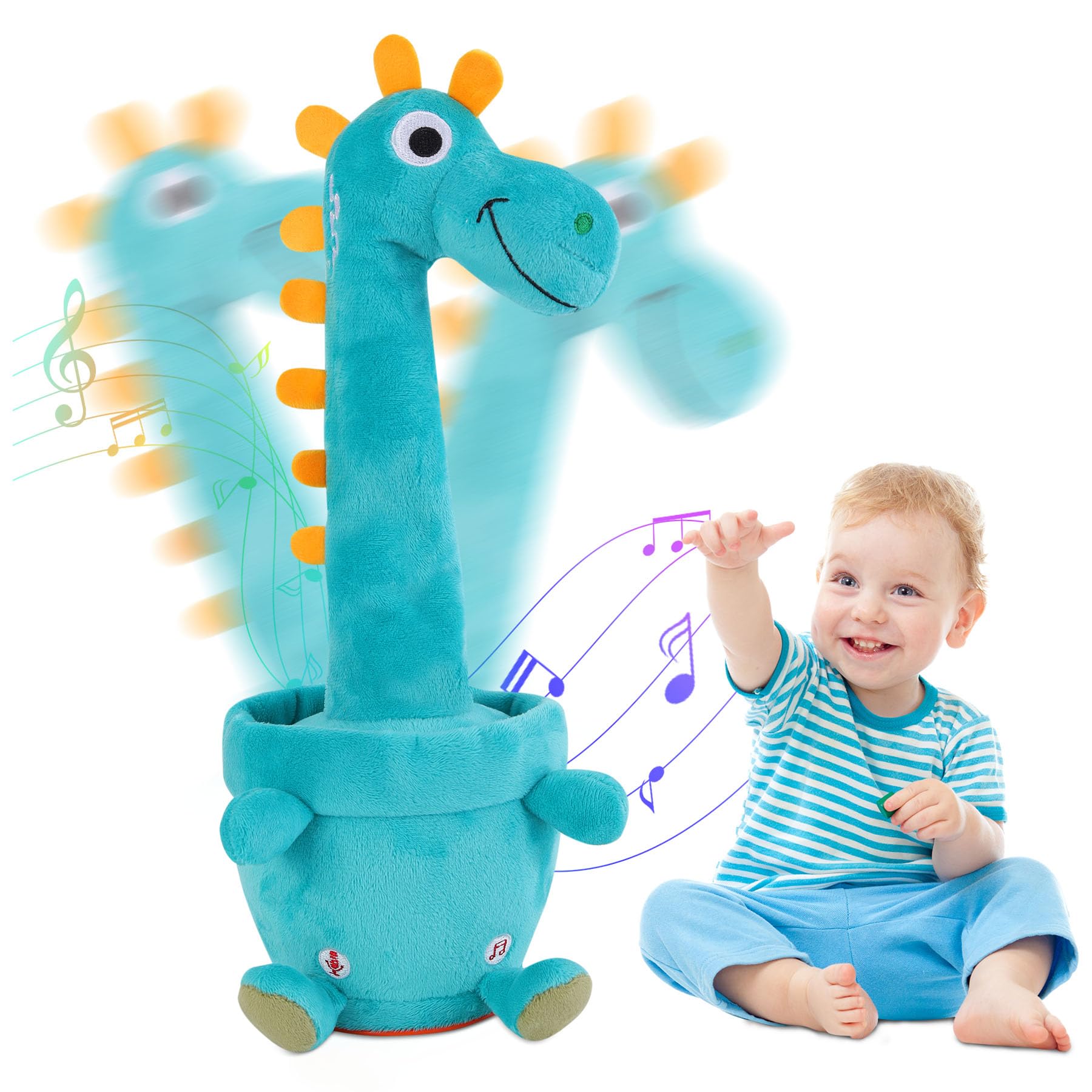 Amazon.com: MIAODAM Dancing Talking Dinosaur Toddler Toys Electronic ...