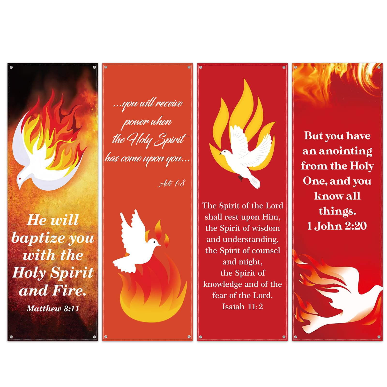 Snapklik.com : Hosuly 4 Pcs Church Banners For Sanctuary Wall Holy ...