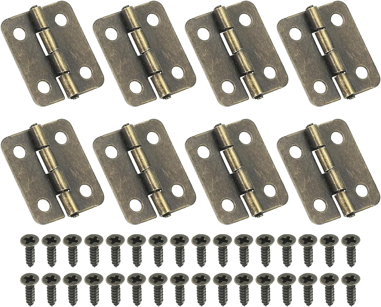 PATIKIL Small Butt Hinges 3/4 Inch, 8 Pack Mini Jewelry Box Hinge with ...