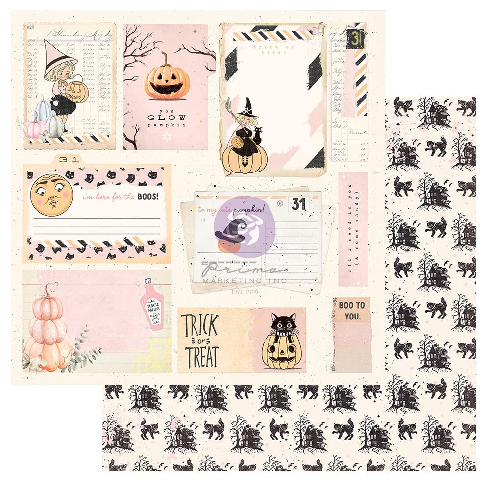 12x12 Cardstock For Journaling Luna Collection Halloween Scrapbook ...